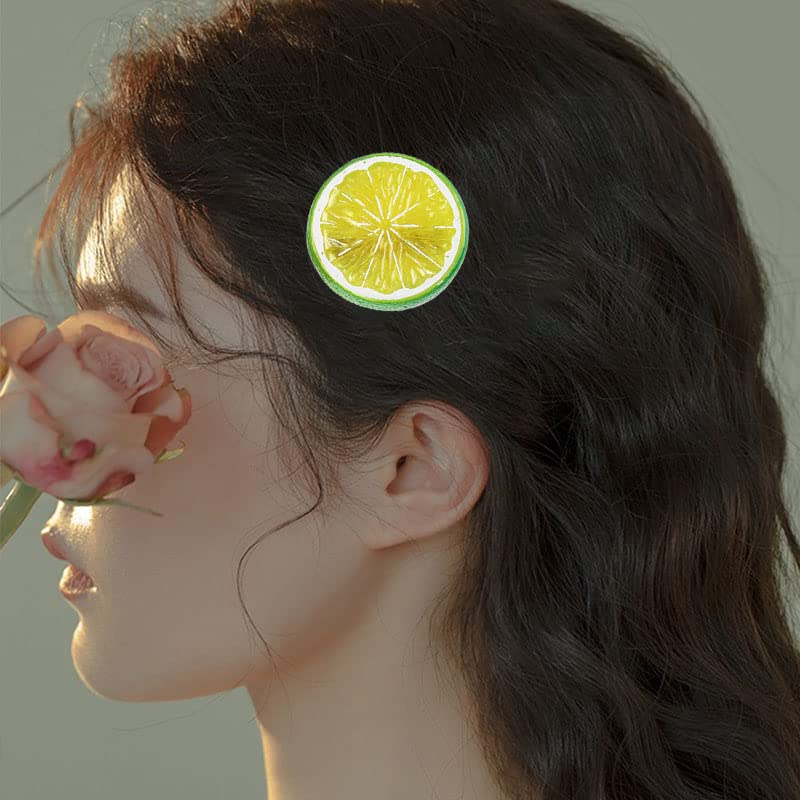 KuuGuu 6 pinzas para el pelo de limón, lindas horquillas realistas de ...