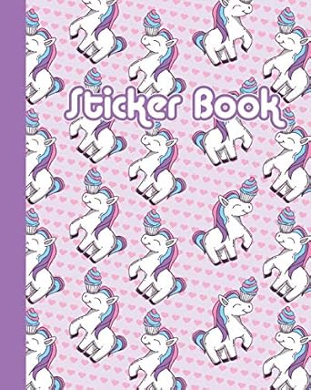 STICKER BOOK: Permanent Blank Sticker Collection Book for Girls with ...