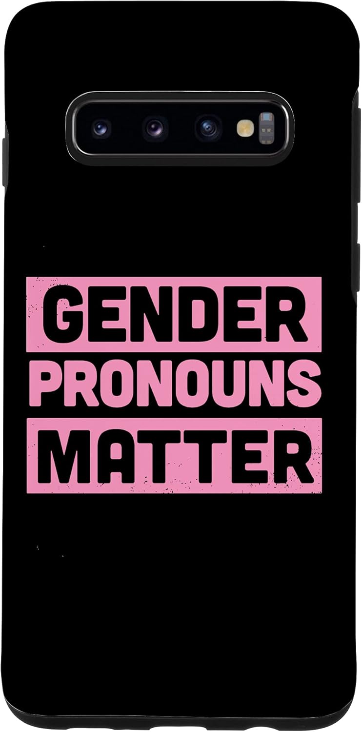 Amazon.com: Galaxy S10 Gender Pronouns Matter Cute Genderfluid ...