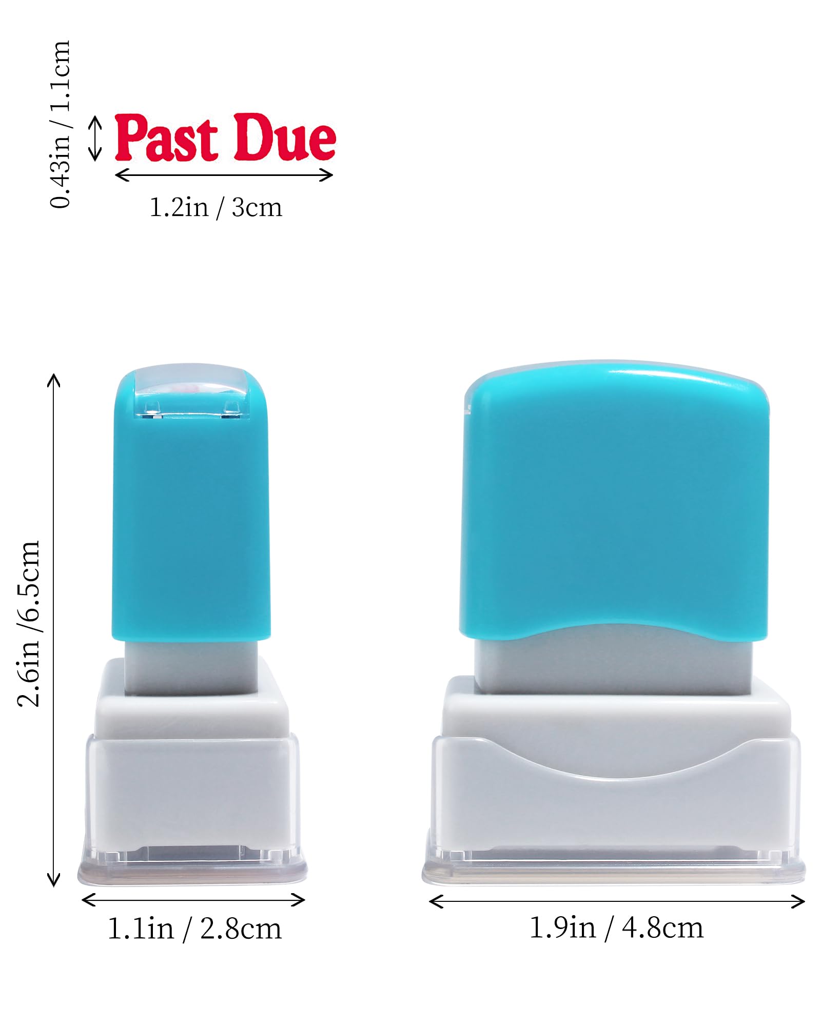 Snapklik.com : Past Due Stamp Red Ink Refillable Stampers For Office ...