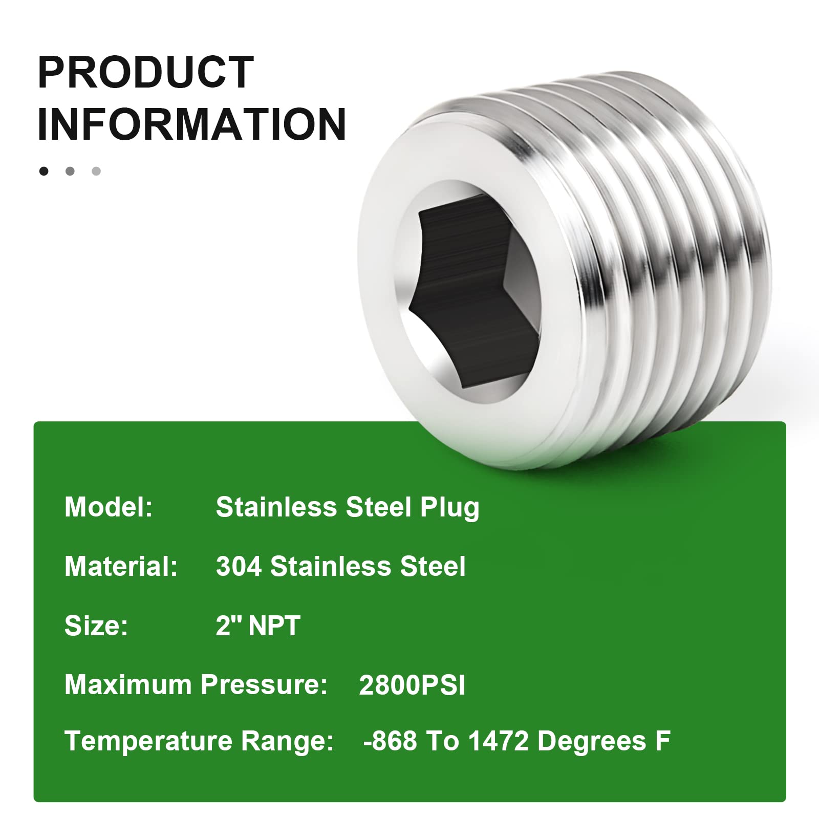 Snapklik.com : 1PCS 304 Stainless Steel Internal Hex Thread Socket Pipe ...
