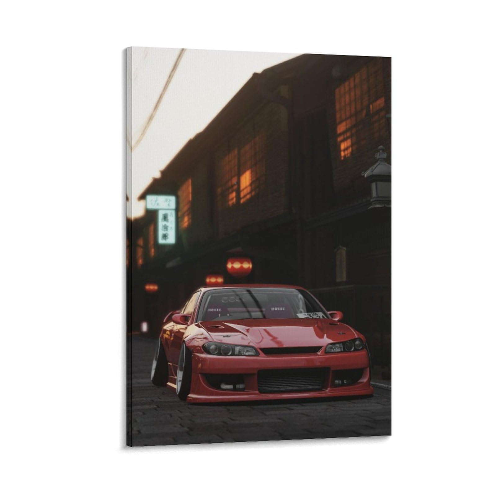 Amazon.com: Stance Car Artwork Japanese Culture JDM Red S15 Poster ...
