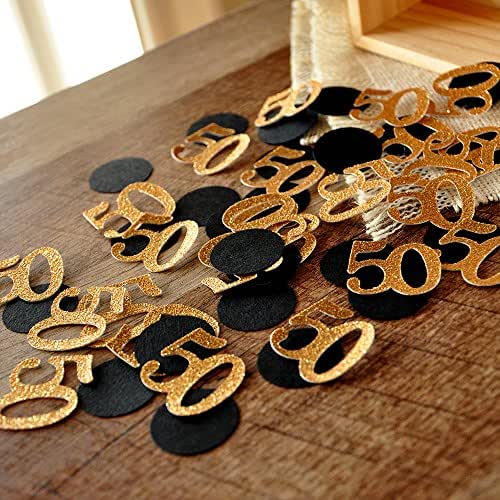 Amazon.com: 50th Birthday Decoration. 50 Number Confetti. 2 packs of ...