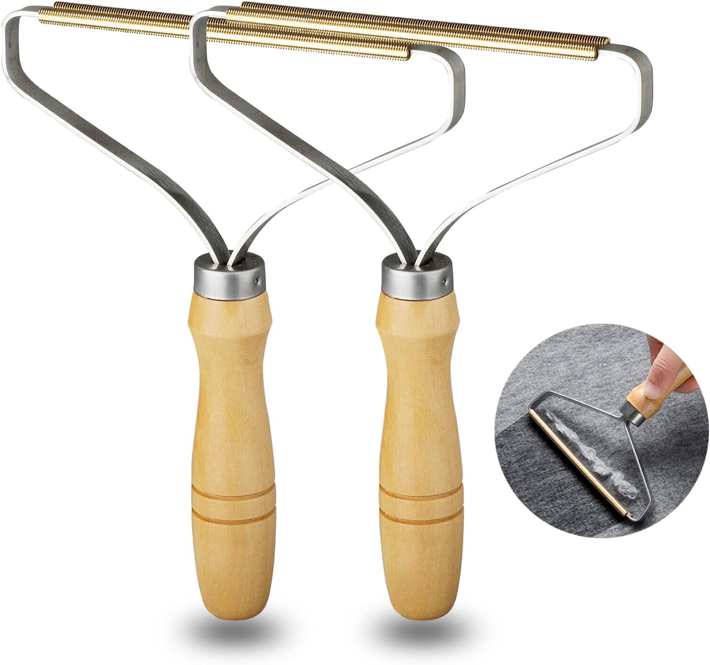 Modesh Pro Lint Rollers 2 Pcs Double-Sided Metal Lint Remover for Pet ...