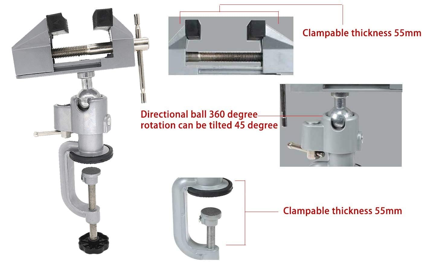 Snapklik.com : Bench Vise Table, Jewelry Vise, Bench Clamps, Swivel ...