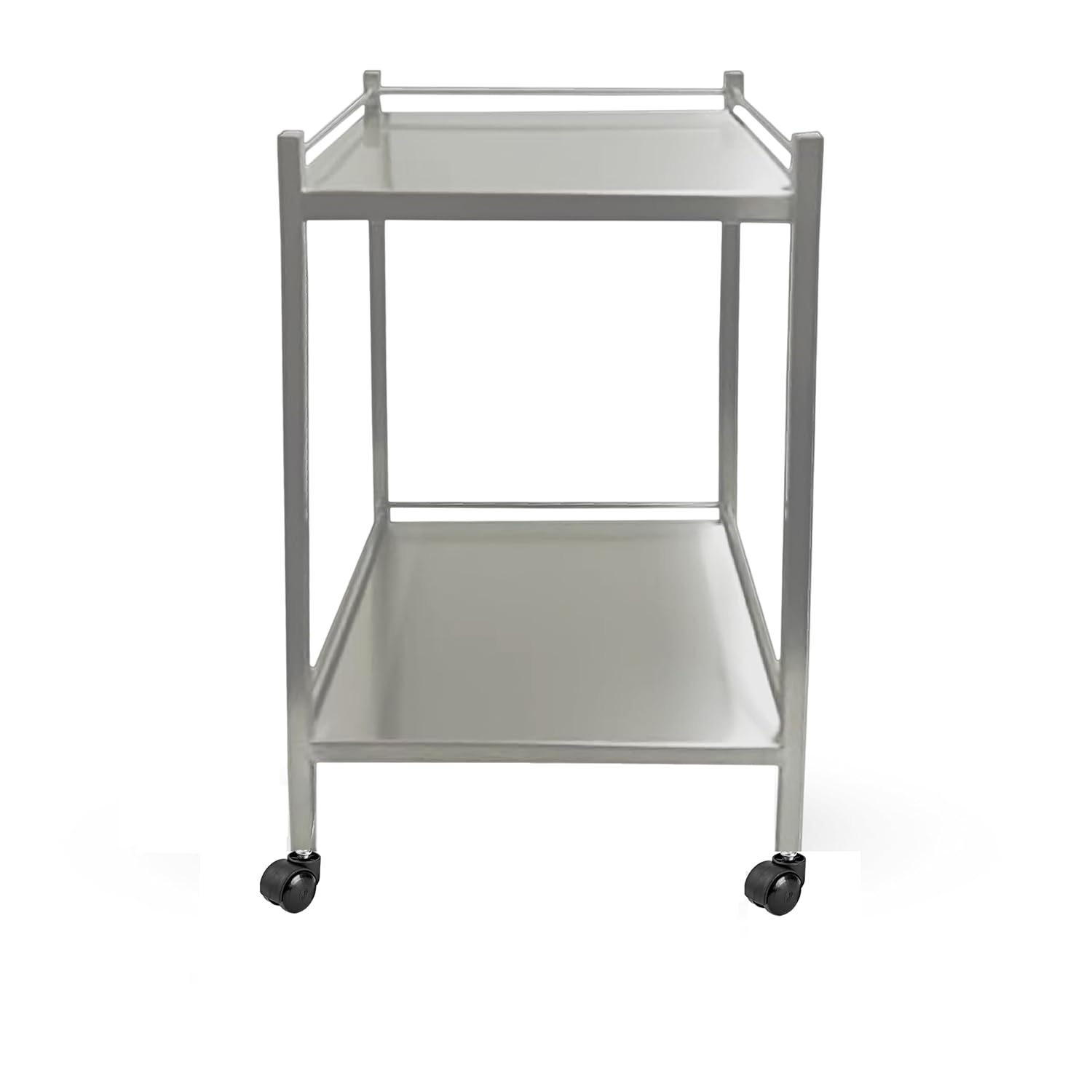 MILAD Stainless Steel 2 Shelf Medical Instrument Trolley (40 L × 40 W × ...