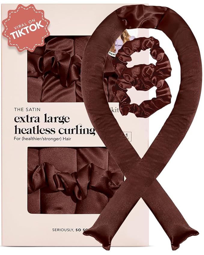 Amazon.com : Kitsch XL Satin Heatless Curling Set – Heatless Hair ...