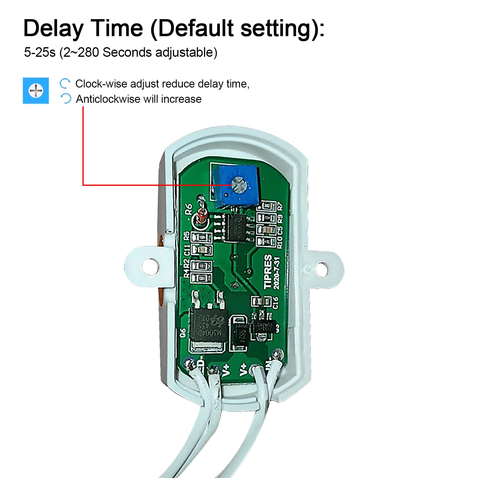 Snapklik.com : AITIAO 3Pcs DC 5V-24V 5A PIR Sensor LED Motion Sensor ...