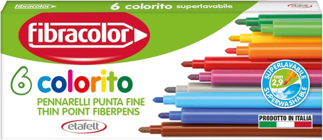 FIBRACOLOR Marqueurs 100 couleurs Lot de 100 feutres pointe conique en ...