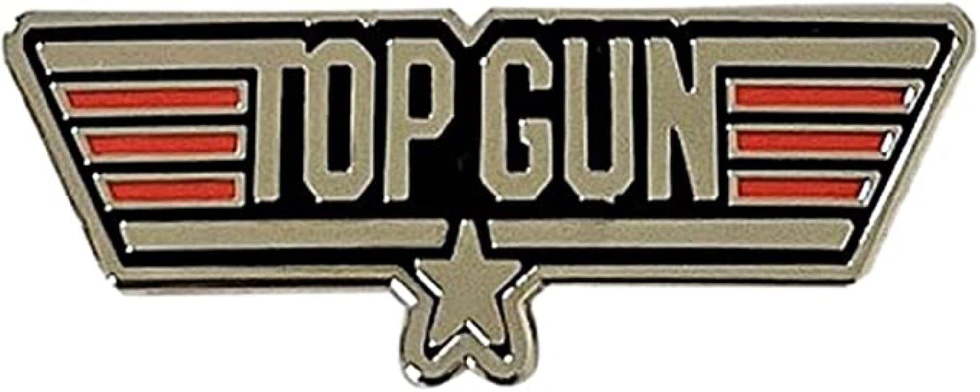 Amazon.com: Top Movie Gun Logo Metal Enamel 1'' Inches Wide Pin ...