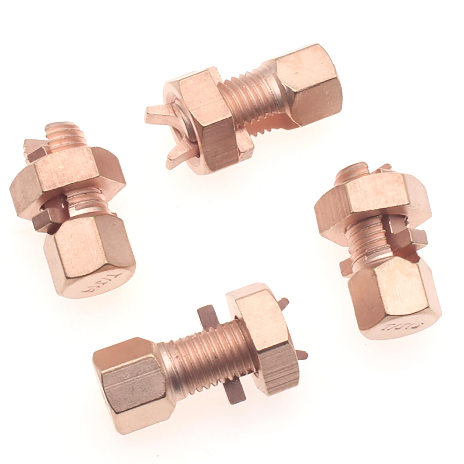 Snapklik.com : 4 Pack Grounding Split Bolt Connector Copper Grounding ...