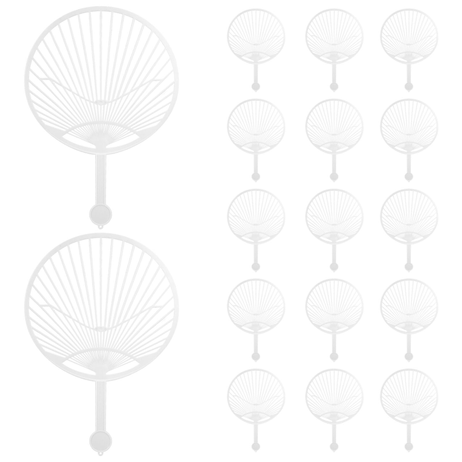 Amazon.com: MAGICLULU 20pcs Japanese Fan Uchiwa DIY Kit, Hand-held Fan ...