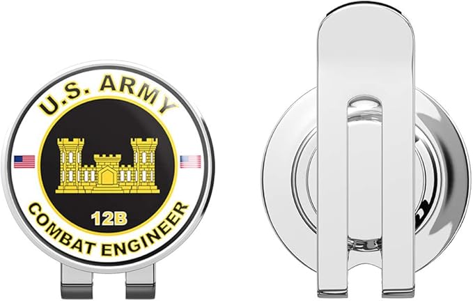 Review U.S. Army MOS 12B Combat Engineer Golf Hat Clip with Magnetic ...