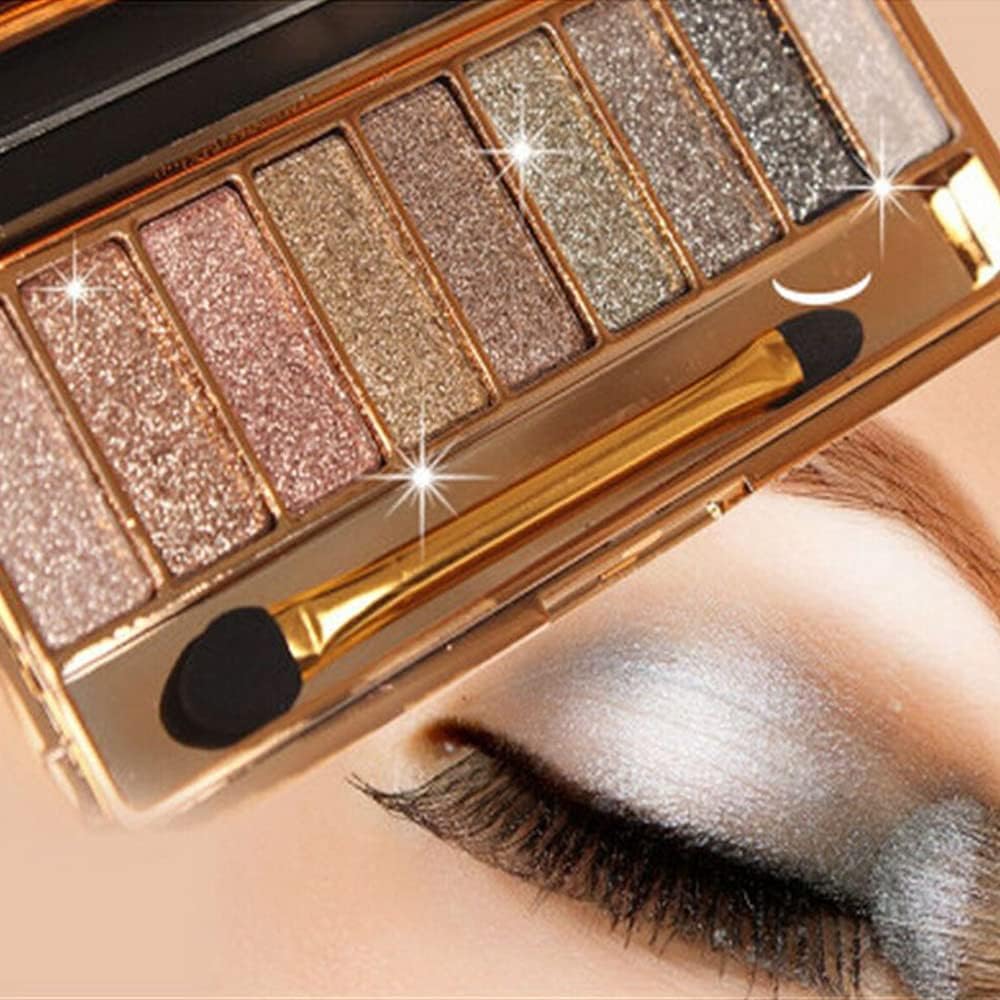 Amazon.com : Virtegasas Glitter Eyeshadow Pallet Makeup Sets, 9 Colors ...
