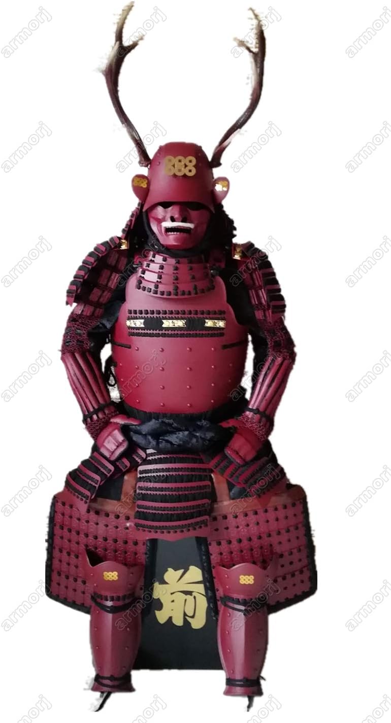 Japanese Wearable Rüstung Samurai Armor Sanada Yukimura Deer Horns Red ...