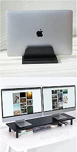 Amazon.com: ROCDEER Vertical Laptop Stand Holder and Dual Monitor Stand ...