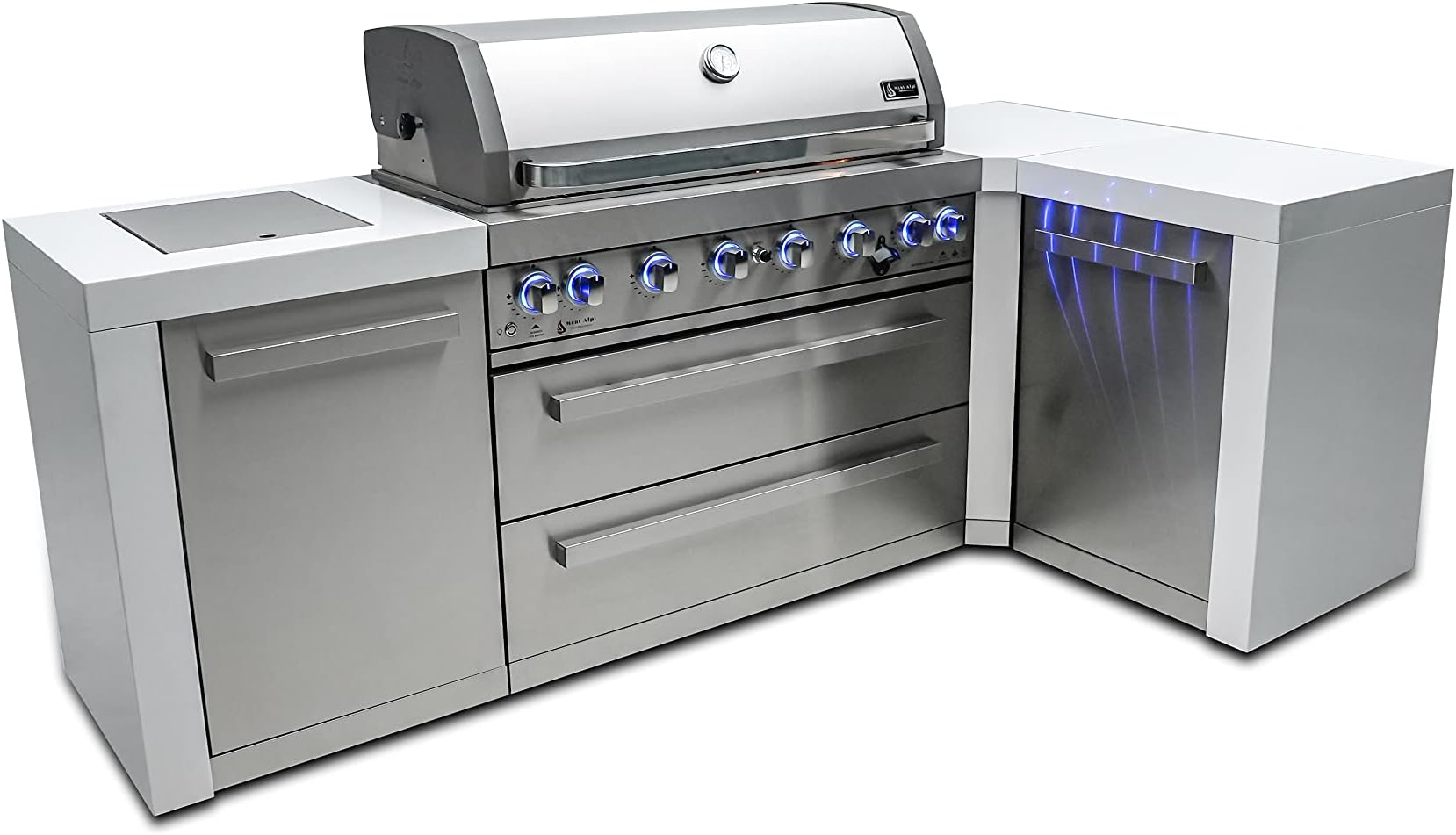 Amazon.com: GYBER Newark Deluxe Propane Gas Grill Outdoor Kitchen ...