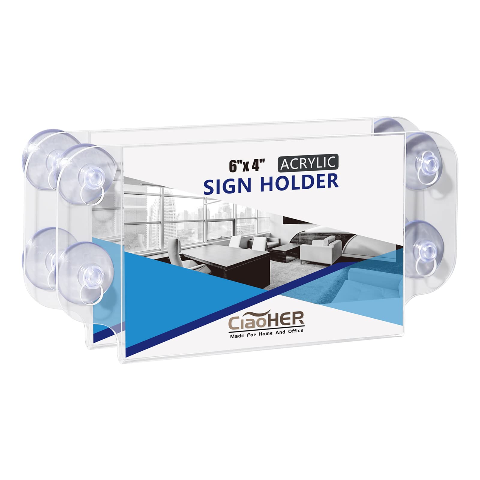 Buy CiaoHER Acrylic Window Sign Holder 6 x 4, Clear Acrylic Frames ...