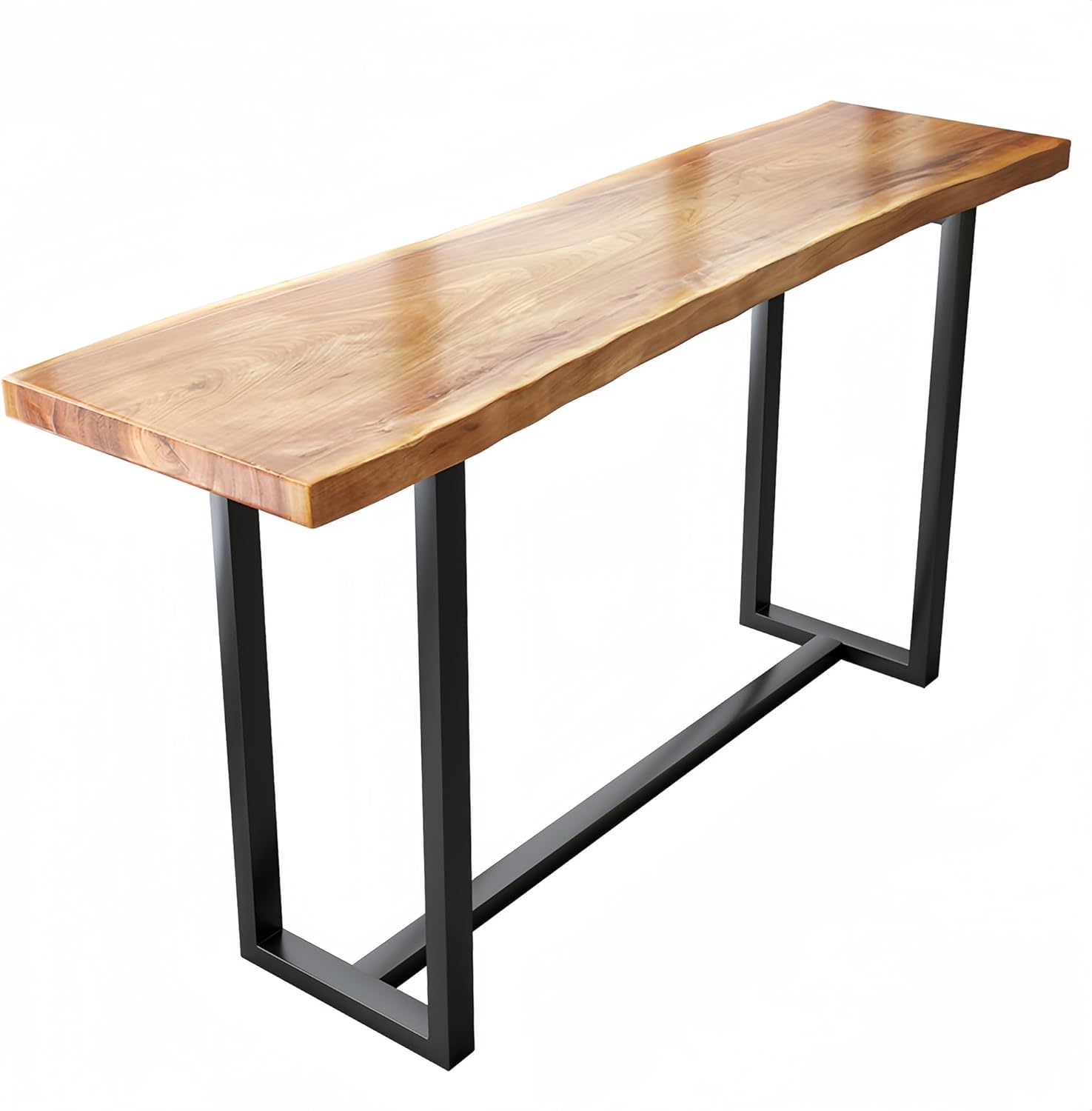Amazon.com: AUQMTAIN Industrial Bar Table, Solid Wood Bar Height Table ...