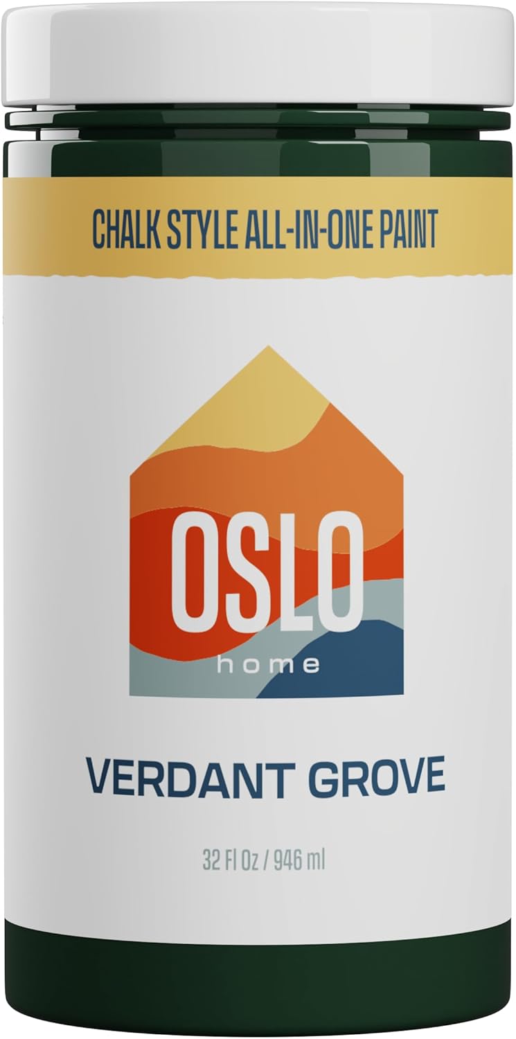 Amazon.com: Oslo Home Chalk Style All In One Paint, Green (Verdant ...