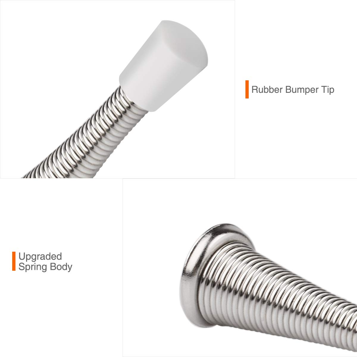 Snapklik.com : KOVOSCH 6 Pack Upgraded Spring Door Stoppers Brushed ...