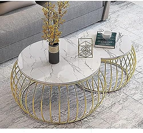 Dream Arts 2 Piece Round Coffee Table Home Decor Tea Table Nesting ...