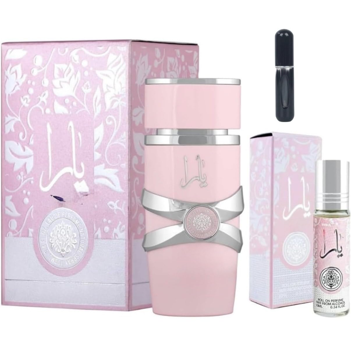 Amazon.com : Bundle of Pink Yara EDP 3.4 Fl Oz + Pink Yara Perfume Oil ...