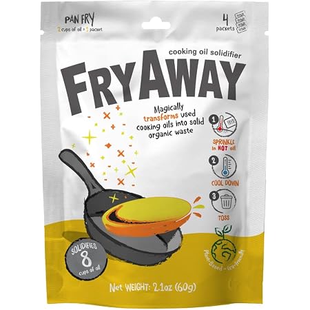 Amazon.com : FryAway Pan Fry Waste Cooking Oil Solidifier Powder, 100% ...