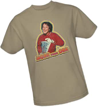 Amazon.com: Mork from Ork - Mork & Mindy Adult T-Shirt, X-Large Brown : Clothing, Shoes & Jewelry