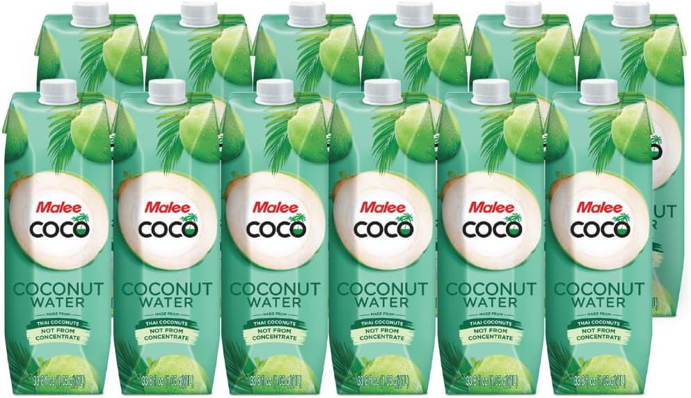 Amazon.com : Malee Coco Coconut Water Drink, Natural Electrolytes, 33.8 ...