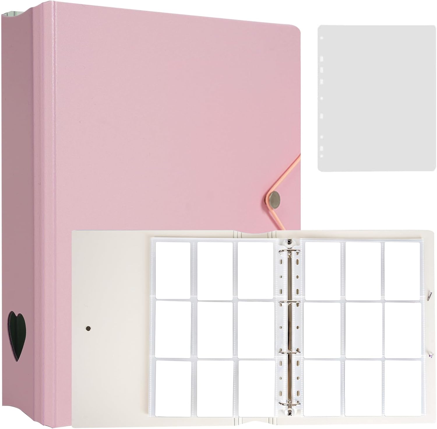 CeyiJun Minimalist Photocard Binder with 25 Pages 4 Pocket Single Side ...