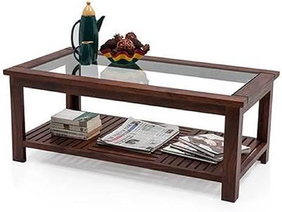 WOODMAZE Sheesham Wood Coffee Table with Storage Wooden Tea Table with ...