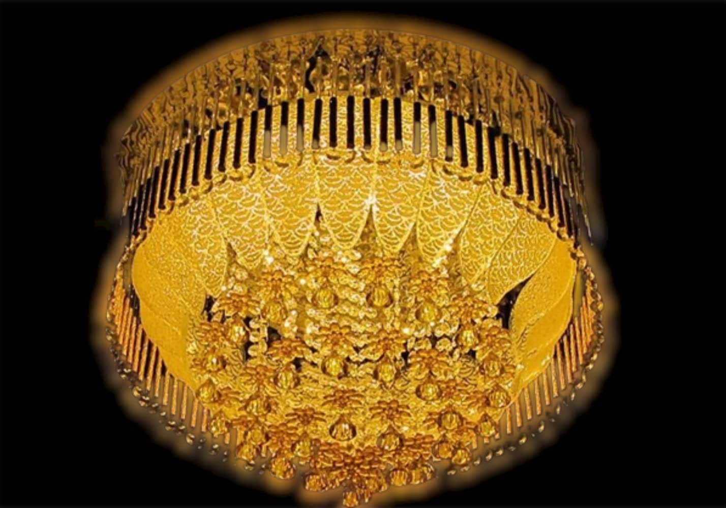 Buy Tryka® Chandelier-Jhoomar, LED Ceiling Light with 2 Remote Control ...