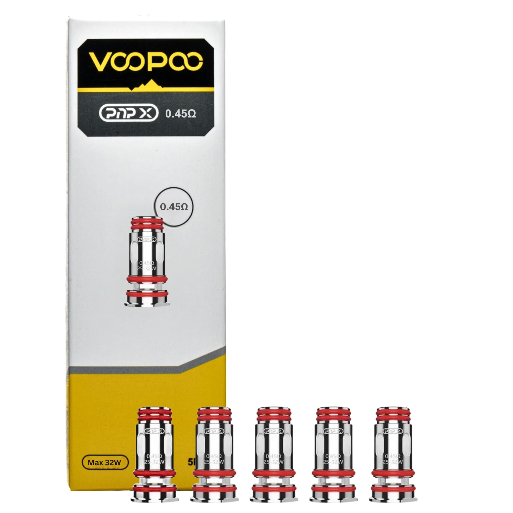 Voopoo PNP X Coils [0.45ohm | 25-32W] 5 Pack - RDL Vaping, Mesh Coils ...