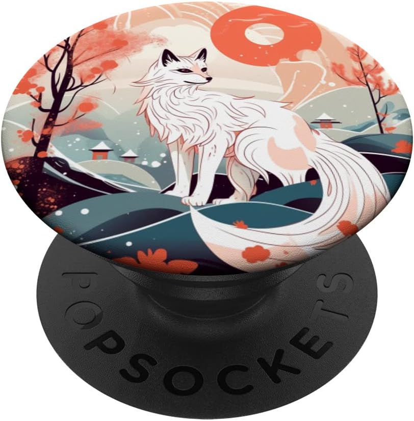 Amazon.com: Japanese Fox Anime Kitsune Japan Fox PopSockets Standard ...