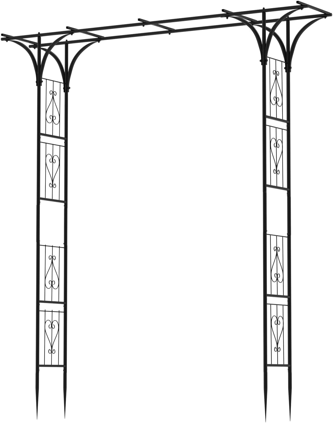 Amazon.com : Queension Metal Wedding Arch for Ceremony Party Decoration ...