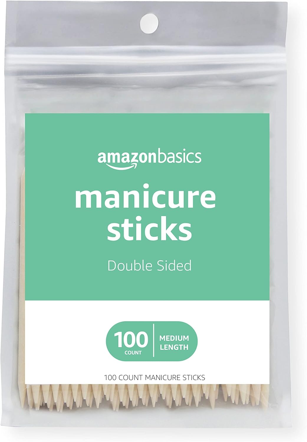 Amazon.com : Amazon Basics Manicure Sticks, Medium Length, 100 Count ...
