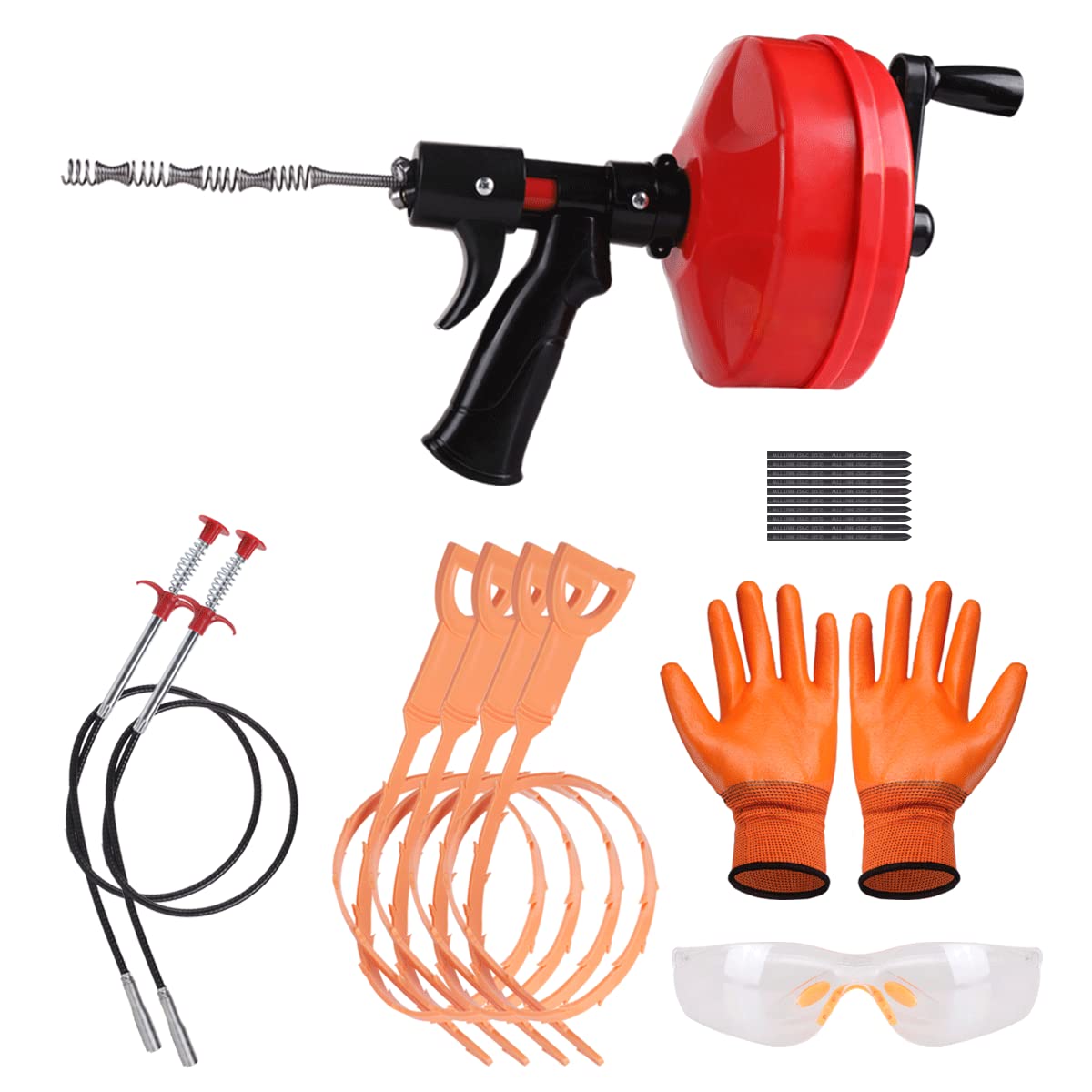 Drain Auger Genround 33ft Drain Auger Drill Drain Cleaner Sticks ...
