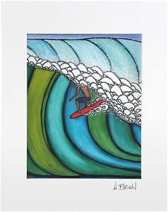 Amazon.co.jp: [ ヘザーブラウン] アートプリント 絵画 ART PRINT W28.0×H35.6cm Mサイズ縦 サイン入り ハワイ HB9016P DOUBLE ...