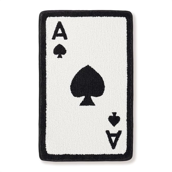 Amazon.com: Poker Bathroom Mat Funny, Ace of Spades, Extra Soft and ...