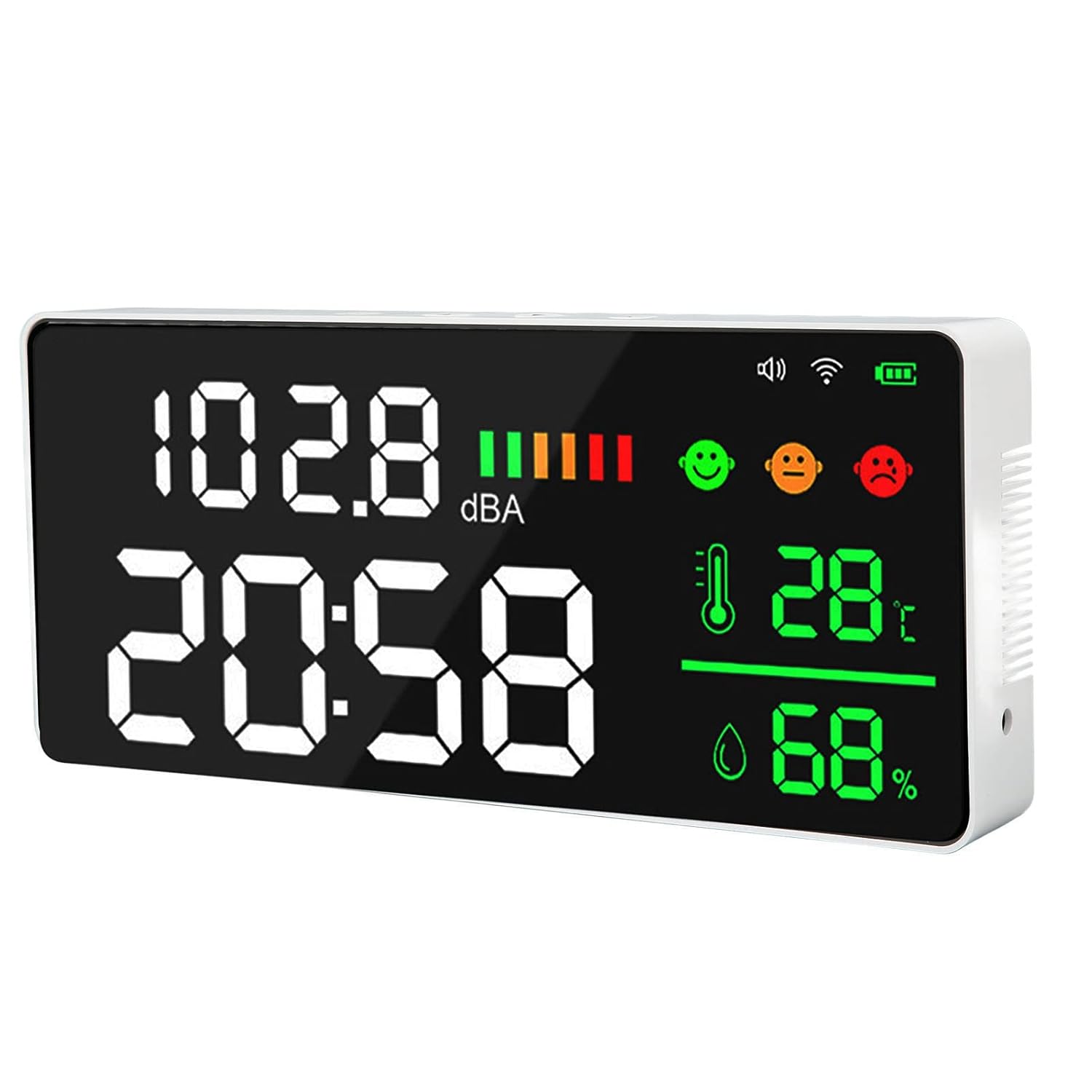 Deosdum 11in Large Screen Decibel Meter WiFi LED Display Temperature ...