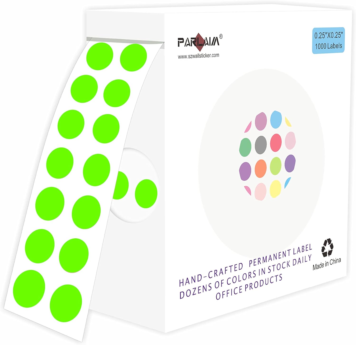 Amazon.com : PARLAIM Dot Stickers 1/4 Inch Permanent Color-Code Sticker ...