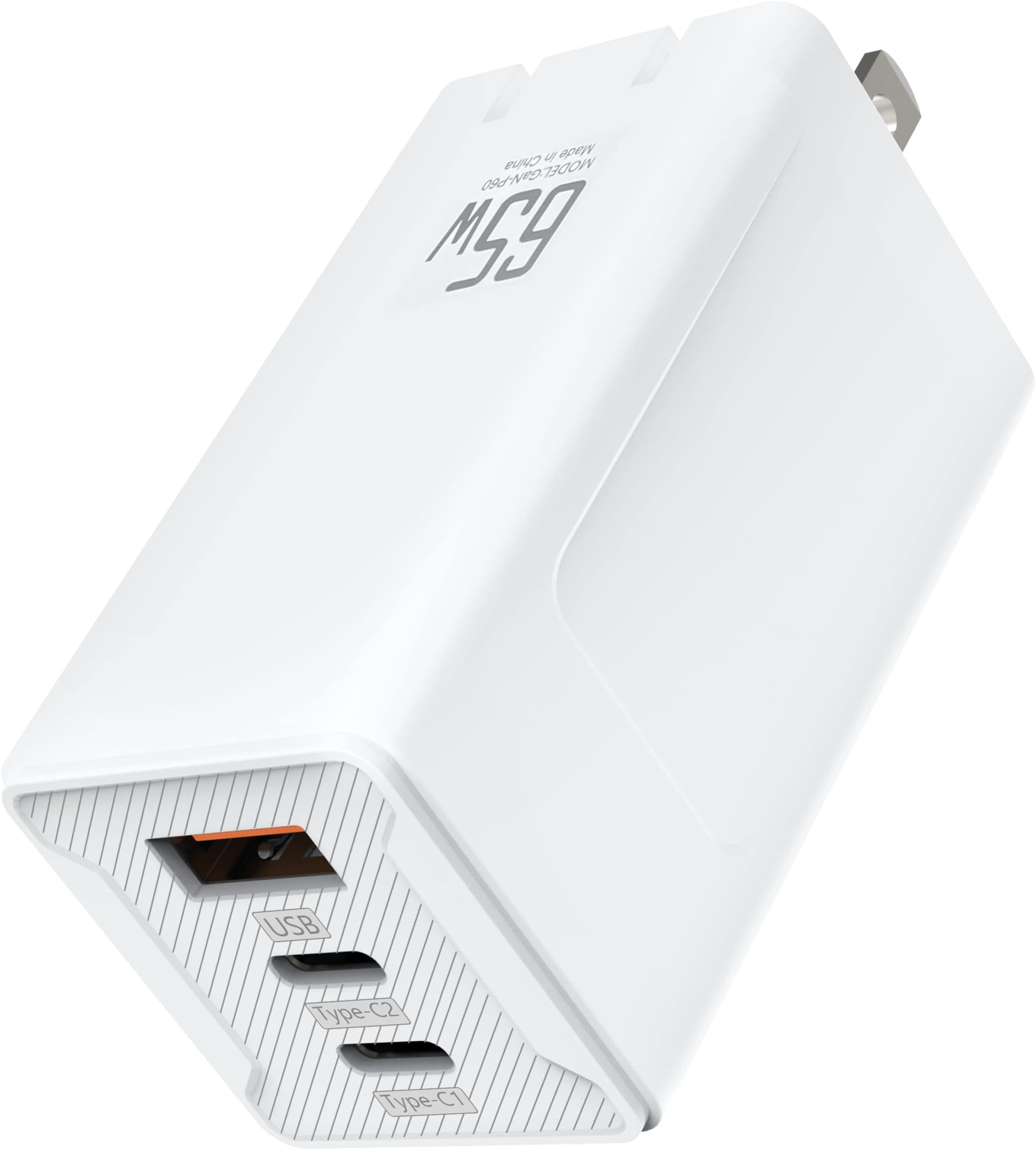 Amazon.com: 65W USB C Charger, 3-Port Foldable Fast USB C Wall Charger ...