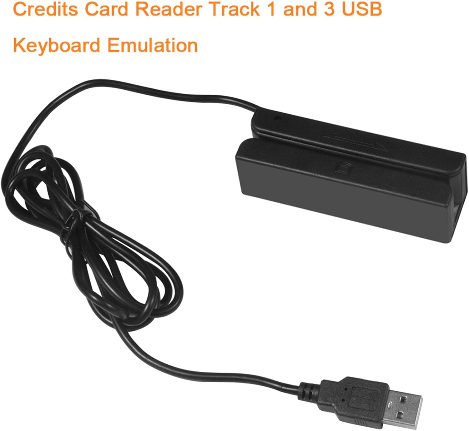 MSR90 USB Magnetic Strip Card Reader 3 Tracks Mini Mag Hi-Co Swiper ...