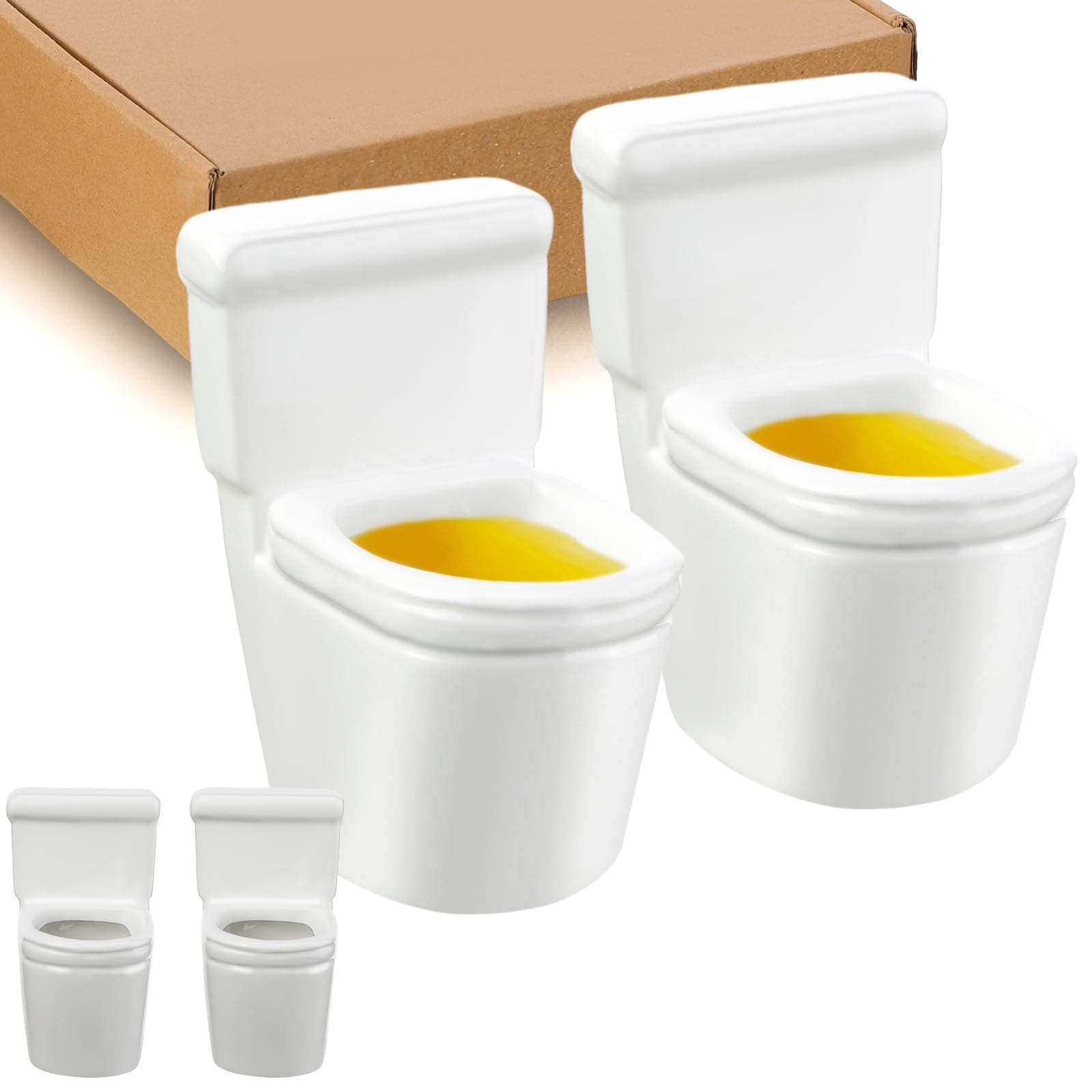 Amazon.com | Uiifan 4 Pieces Toilet Mug Funny Christmas Gifts Ceramic ...