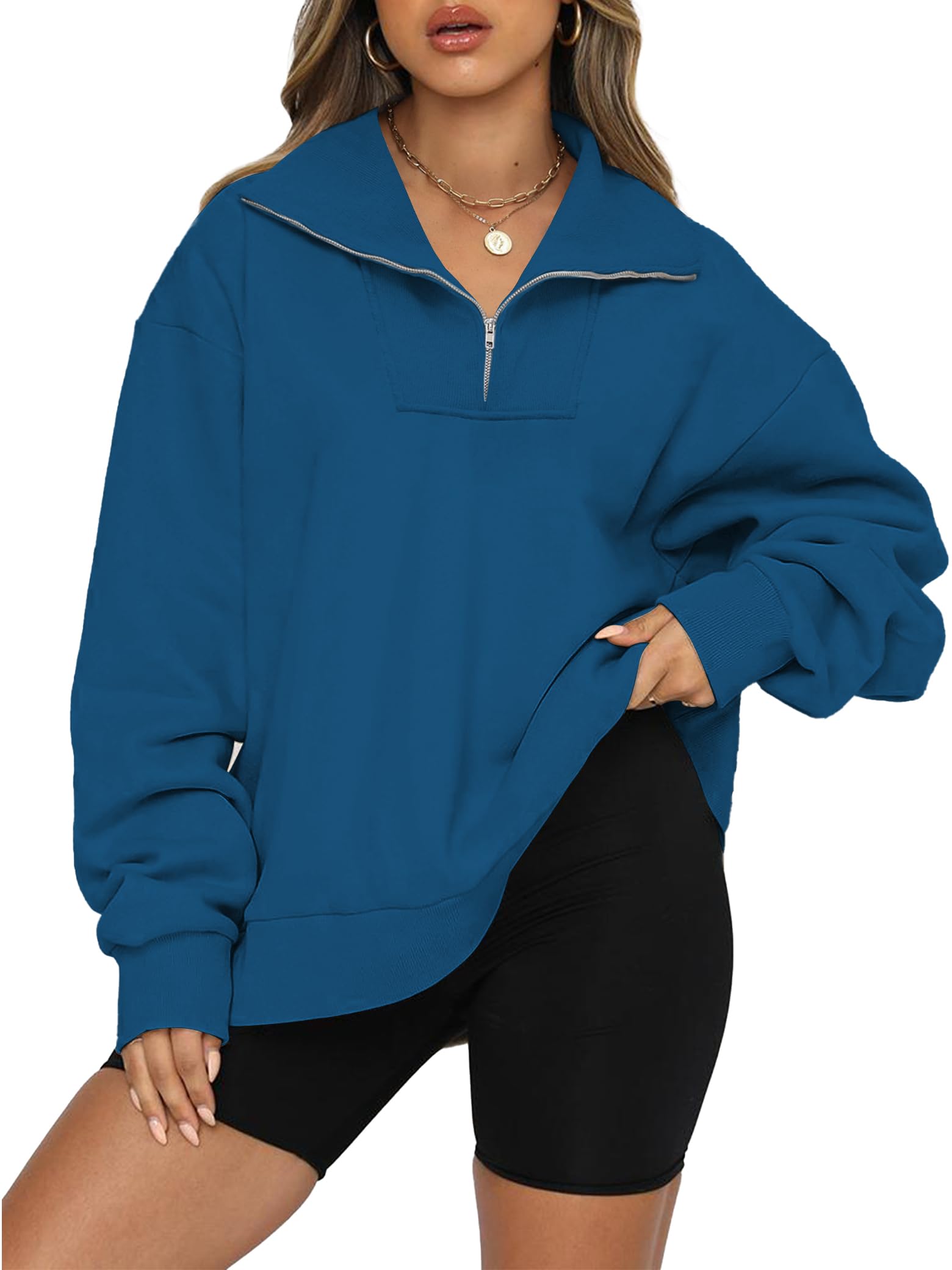 1 x Brand New Gentlewarm 1 4 Zipper Pullover V Neck Sweatshirts for Wo ...