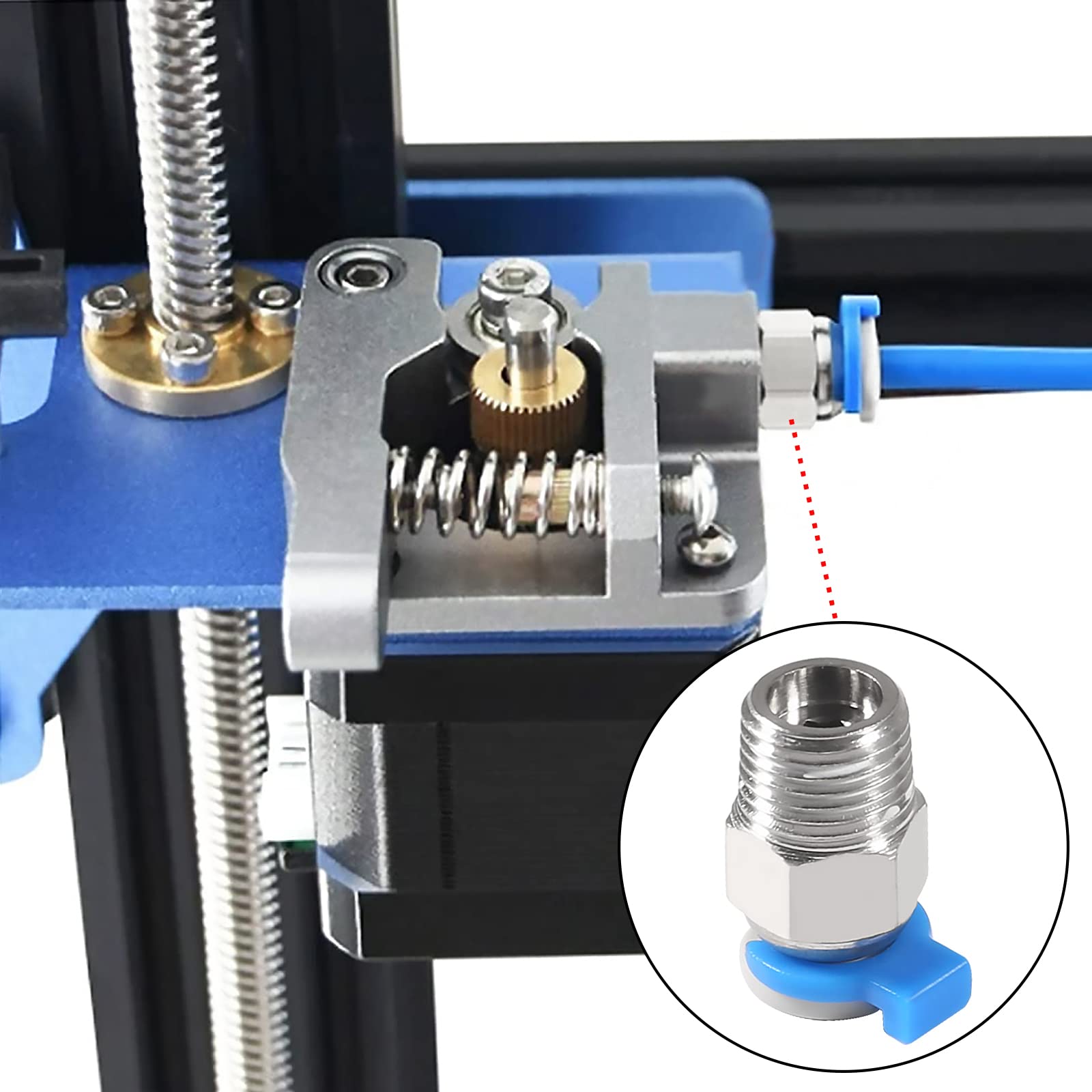 Snapklik.com : 12Pcs PC4-M10 Male Straight Pneumatic PTFE Tube Push In ...