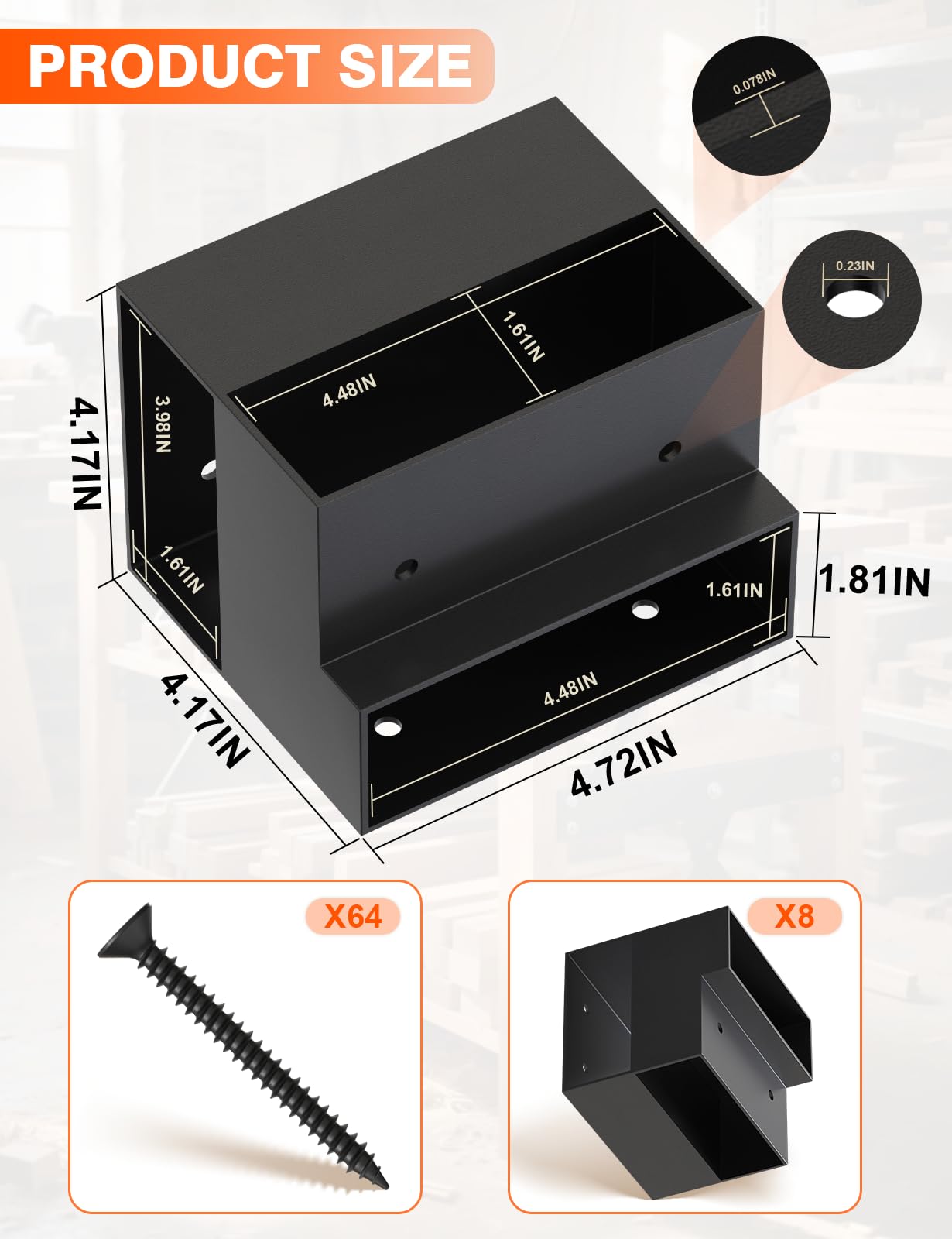 Snapklik.com : Heavy Duty Workbench Bracket Kit, 8 Pcs 3-Way Right ...