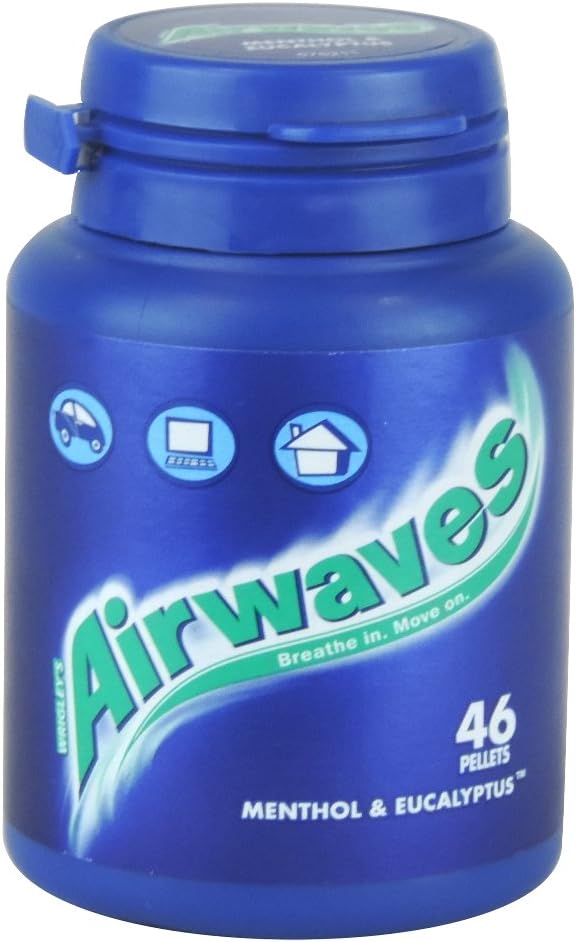 Amazon.com : Wrigley's Airwaves Menthol And Eucalyptus Bottle, 64 g ...
