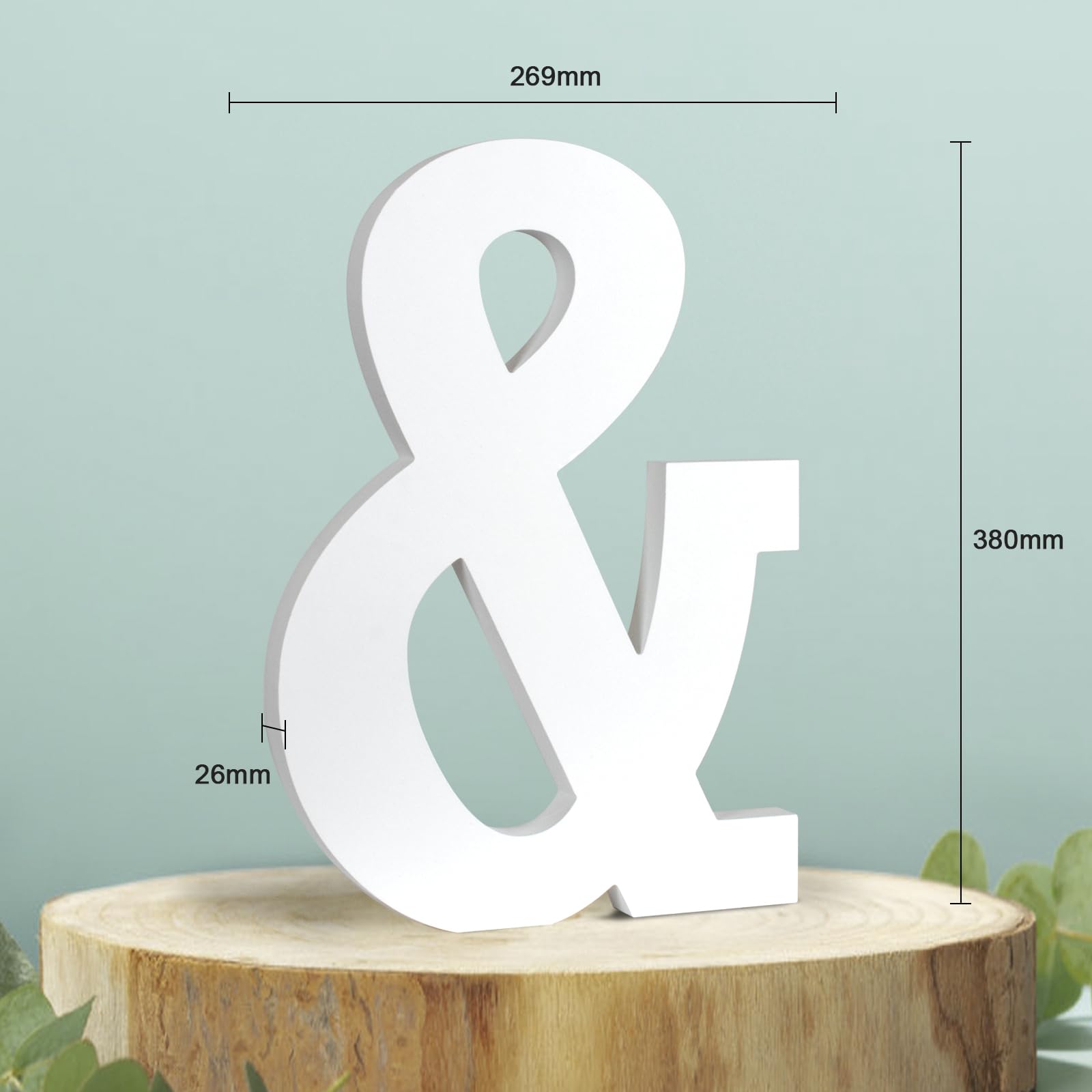 Snapklik.com : 15 Inch White Wood Letters, Extra Large Unfinished ...